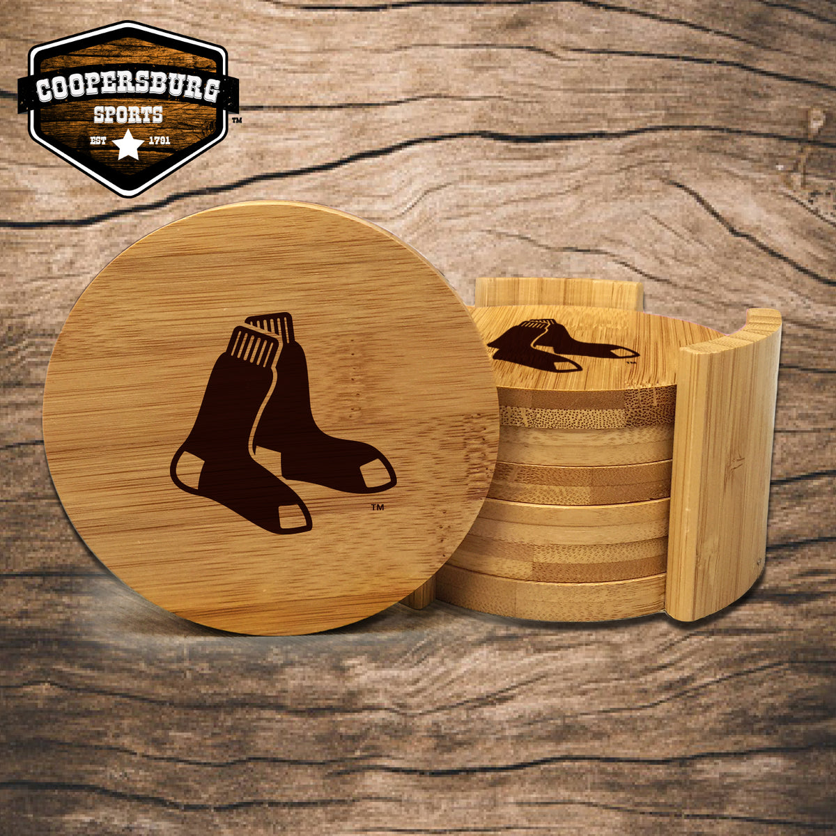Boston Red Sox Bamboo Coasters – Coopersburg